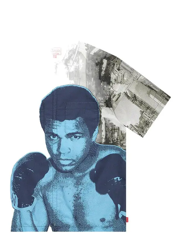 Supreme Muhammad Ali Zip Up Short-sleeve Shirt - Black