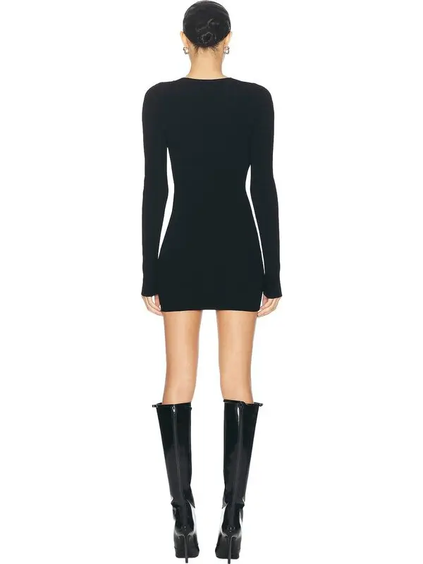 Moschino Long Sleeve Mini Dress - Black
