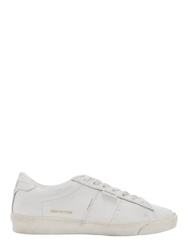 GOLDEN GOOSE Match Star Leather Sneakers - White