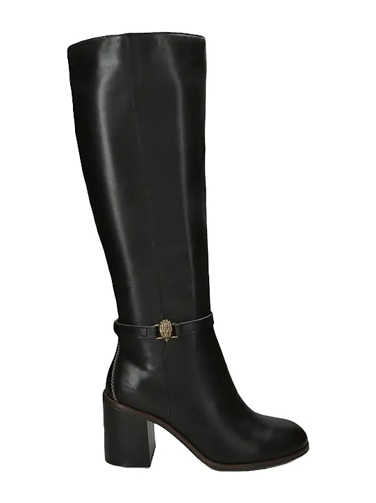 Kurt Geiger Shoreditch Eagle Embellished Leather Knee-high Boots - Black