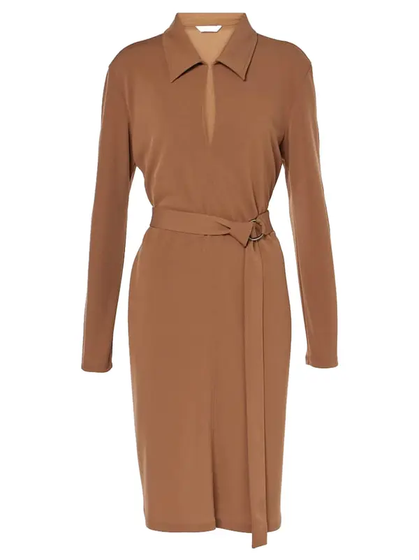Max Mara Dorema Belted Minidress - Brown