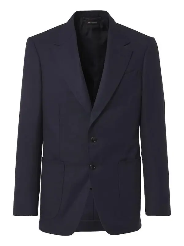 TOM FORD Wool, Mohair, And Silk Suit Jacket - Blue