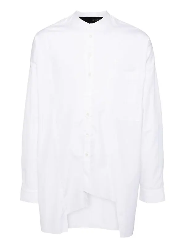 Isabel Benenato Asymmetric Cotton Shirt - White