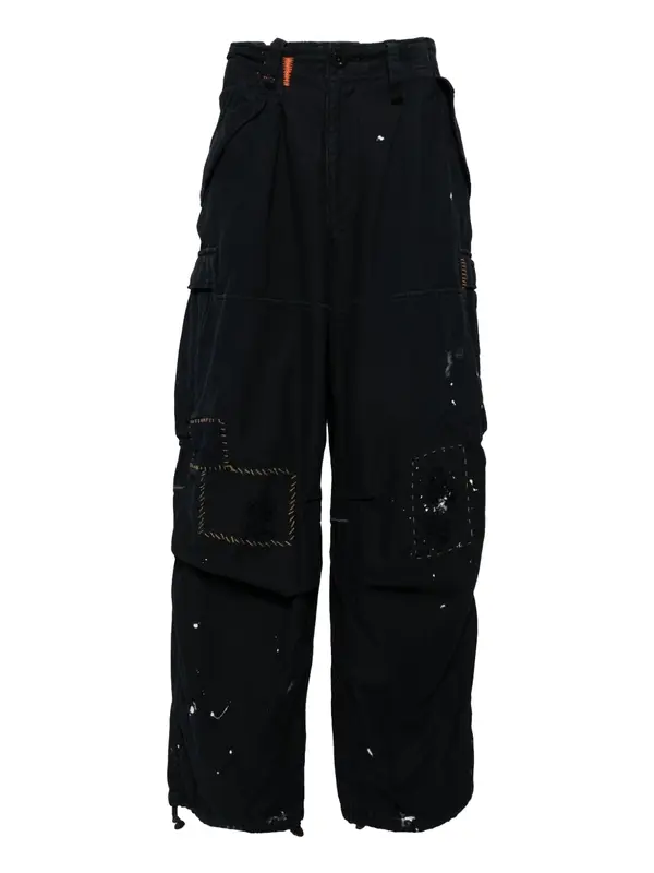 Kolor Stitch-detailed Cargo Trousers - Blue