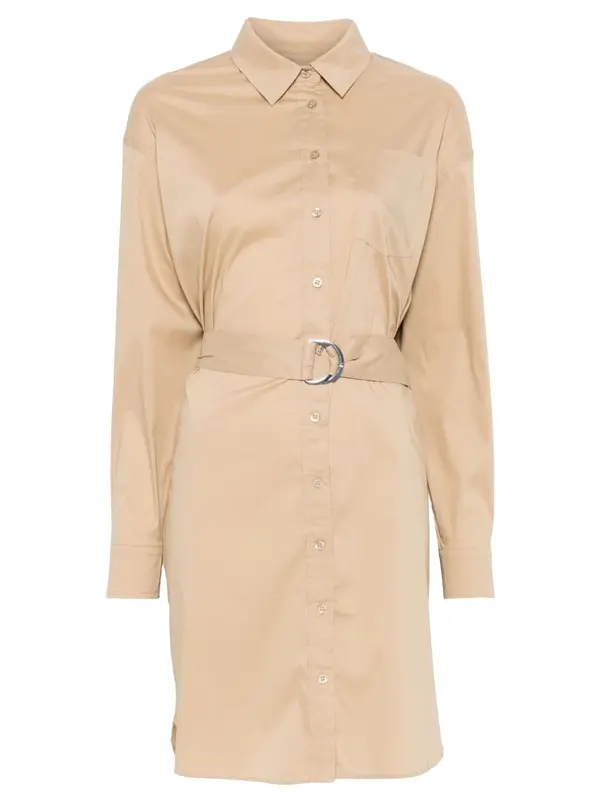 Ralph Lauren Belted Midi Shirt Dress - Neutrals