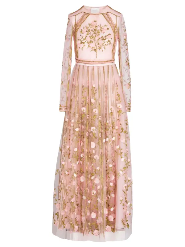 Giambattista Valli Embroidered Tulle Gown - Pink