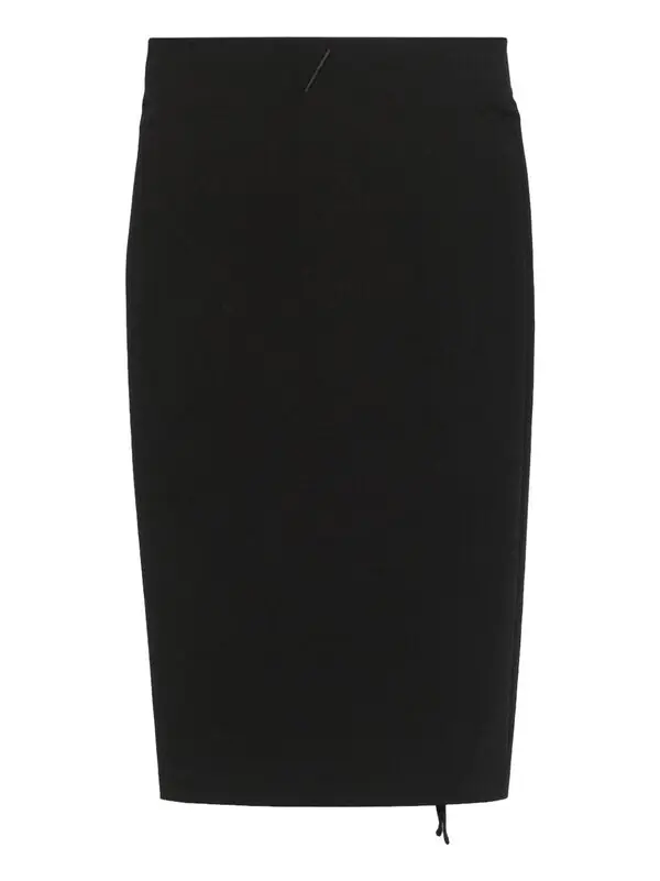 THOM KROM Zip-up Midi Skirt - Black