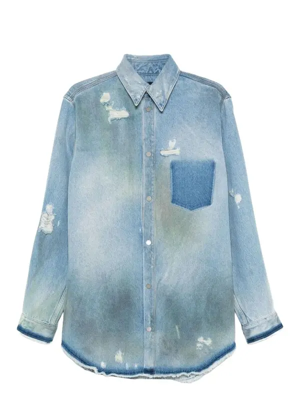 EGONLAB Distressed Shirt - Blue