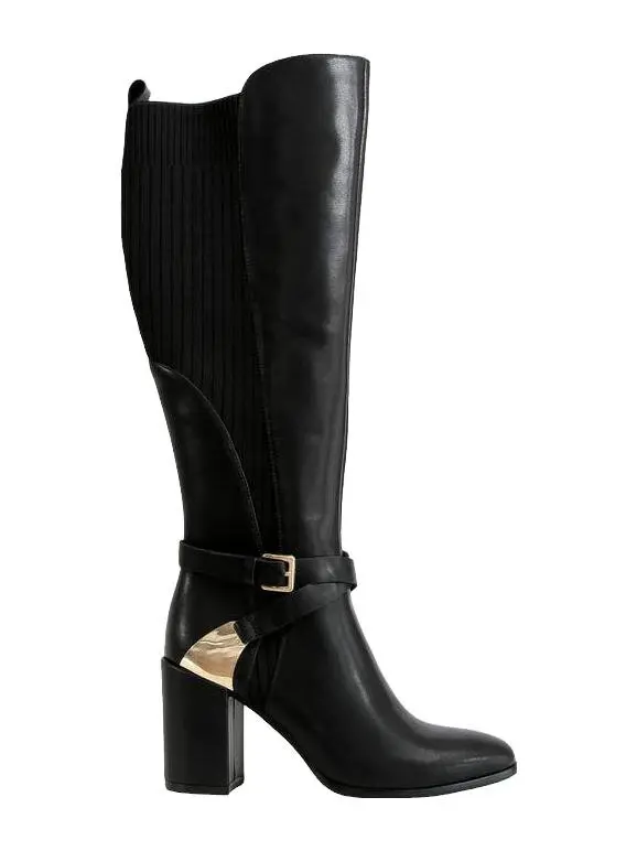 BELLE & BLOOM Breton Knee High Boot - Black