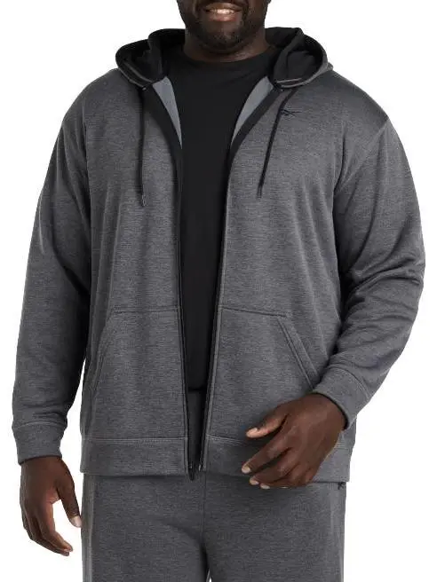 REEBOK Performance Zip-front Hoodie - Pure Grey Heather