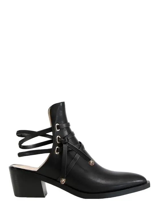 BELLE & BLOOM Open Back Boots - Black