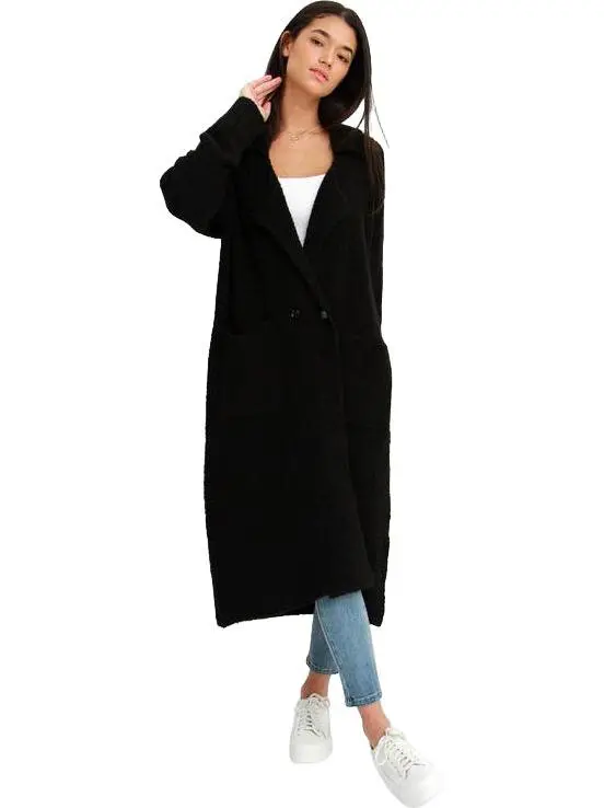BELLE & BLOOM Born To Run Sweater Coat - Black