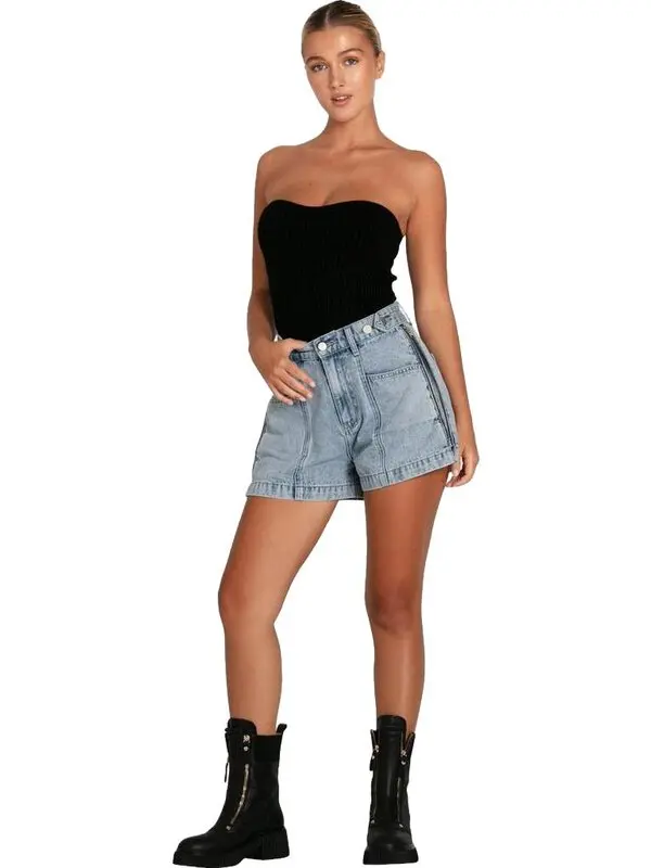 BELLE & BLOOM Denim Shorts - Stonewash