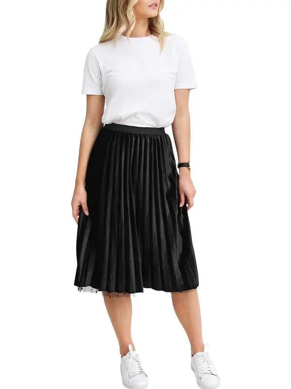 BELLE & BLOOM Mixed Feeling Reversible Skirt - Black
