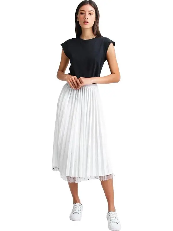 BELLE & BLOOM Mixed Feeling Reversible Skirt - White