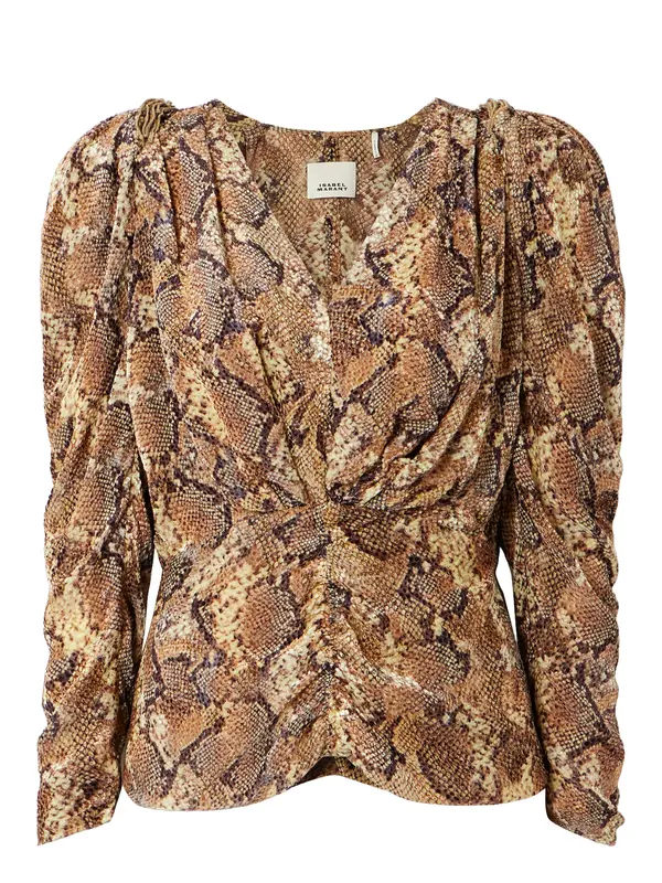 Isabel Marant Marlin Snake-print Blouse - Animal Print