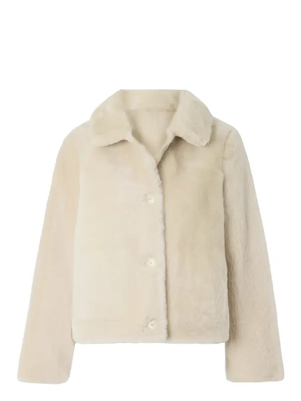 YVES SALOMON Shearling Coat - Cream