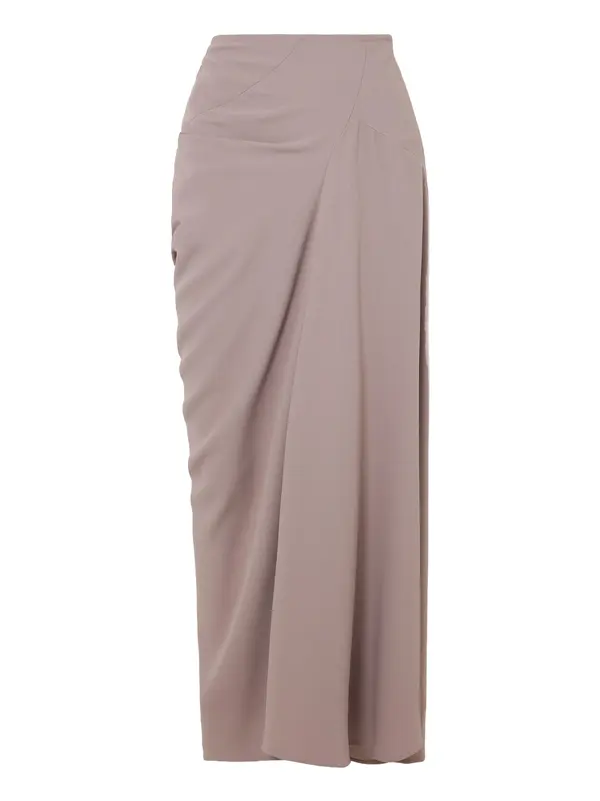 Dries Van Noten Paneled Crepe De Chine Maxi Skirt - Pink