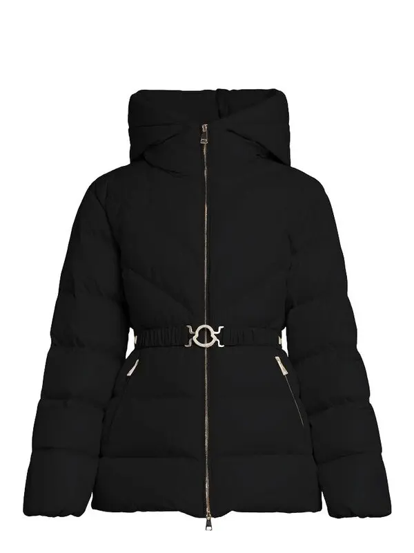 Moncler Brosse Belted Puffer Jacket - Black