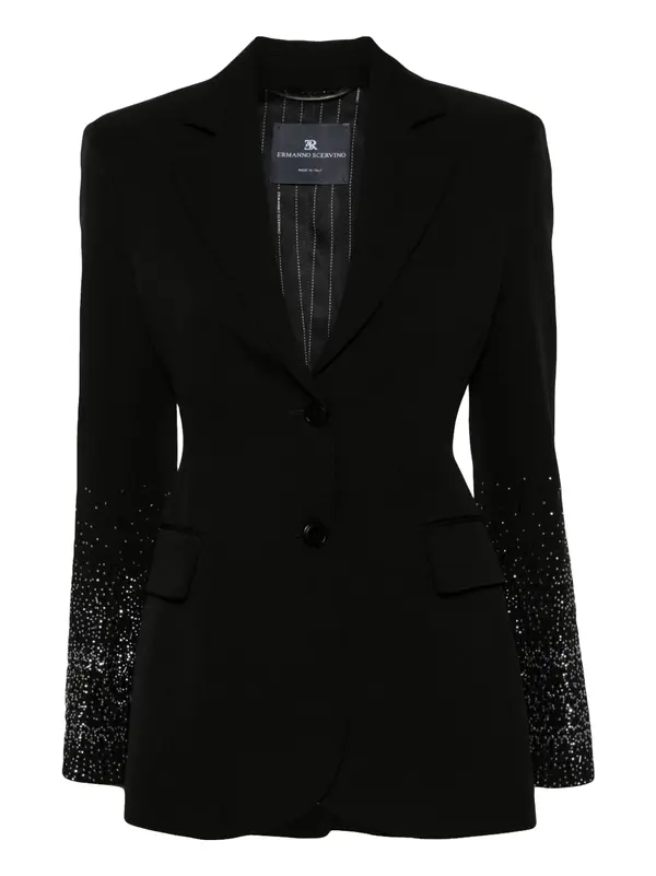 Ermanno Scervino Rhinestone-embellished Blazer - Black