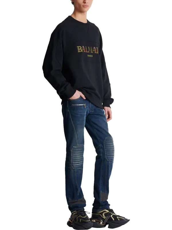 Balmain Embroidered Oversized Sweatshirt - Black