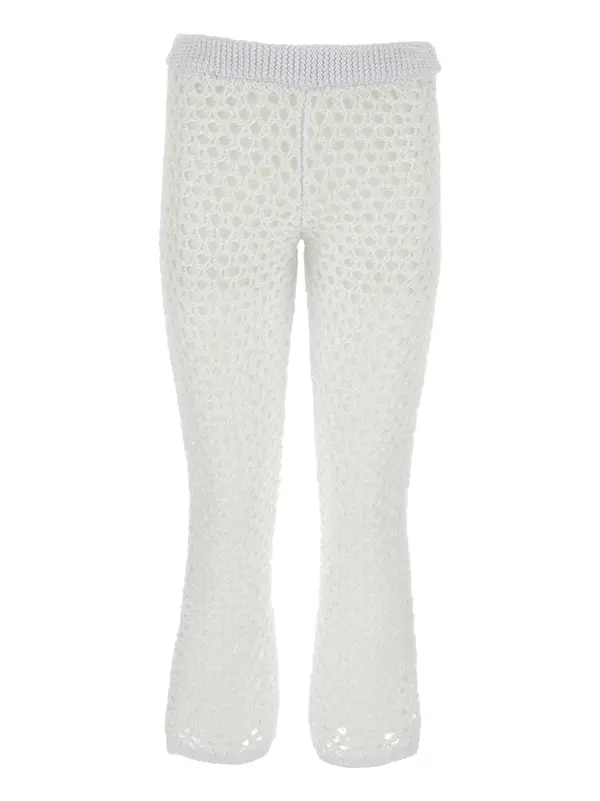 Valentino Garavani Escape Crochet Trousers - White