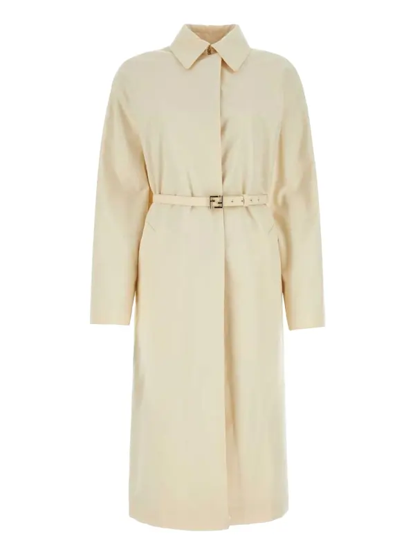 Fendi Belted Trench Coat - Neutrals