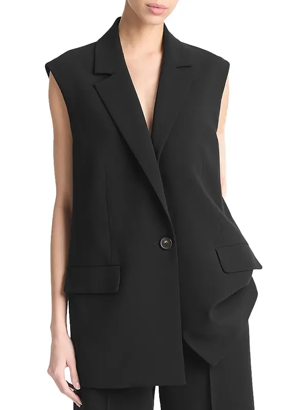 Vince Sleeveless Blazer - Black