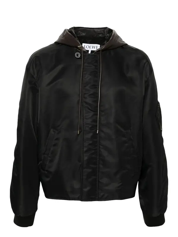 Loewe Hooded Bomber Jacket - Black