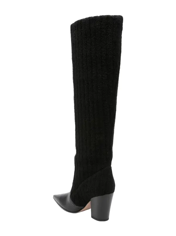 GIANVITO ROSSI 85mm Panelled Design Boots - Black