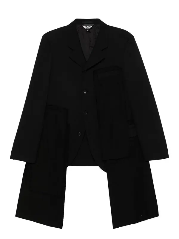 BLACK COMME DES GARÇONS Deconstructed Blazer - Black