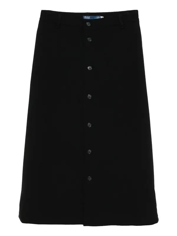 Polo Ralph Lauren A-line Midi Skirt - Black