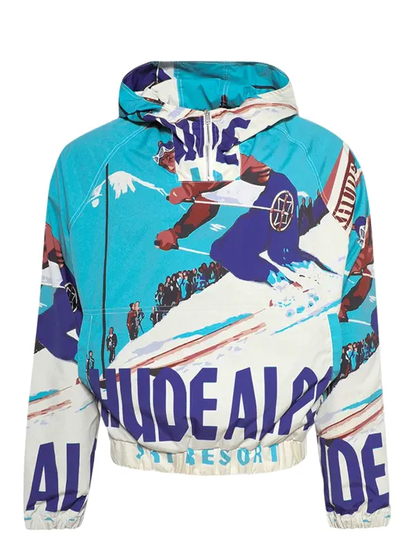Rhude Deux Resort-print Windbreaker - Blue