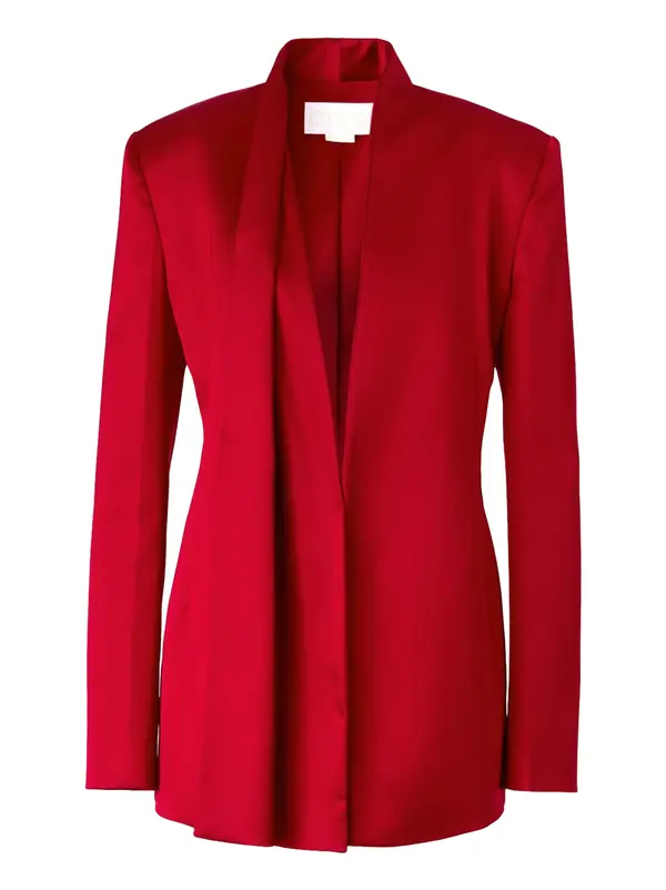 GENNY Satin-finish Blazer - Red
