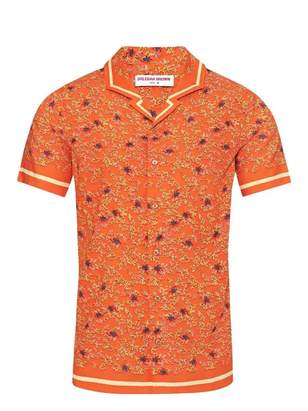 Orlebar Brown Printed Shirt - Orange