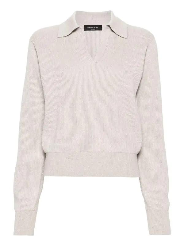 Fabiana Filippi Lamé Sweater - Neutrals