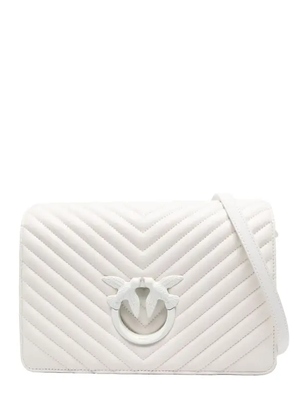 Pinko Love Click Classic Cross Body Bag - White