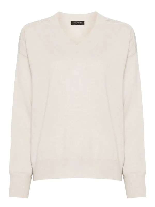 Fabiana Filippi Ball-chain Detailed Sweater - Neutrals