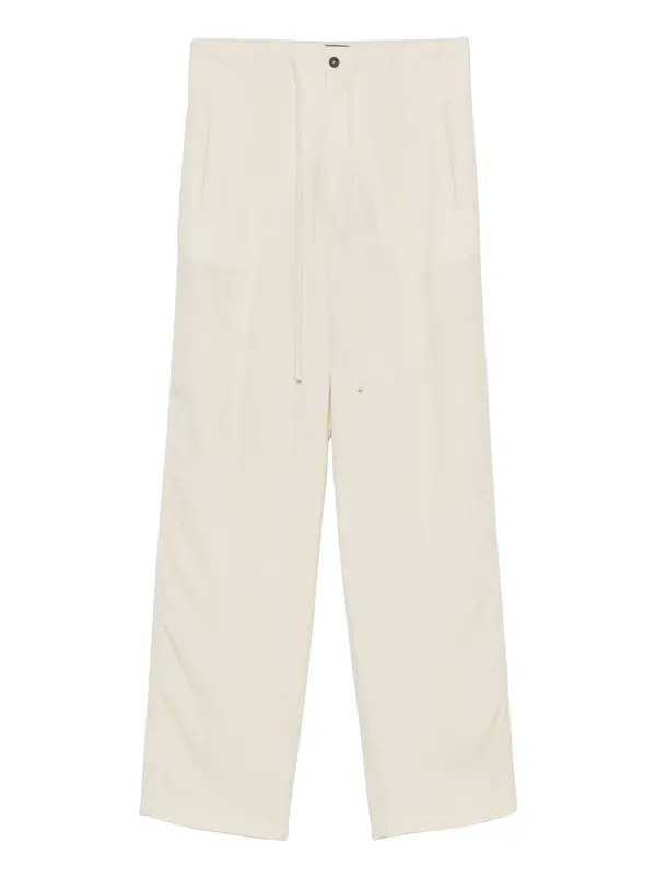 FRENKEN High-waisted Trousers - White