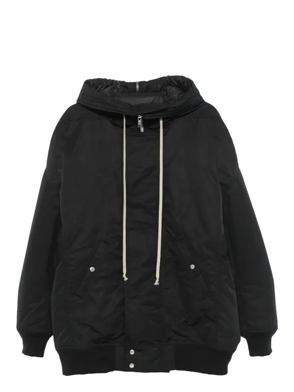 Rick Owens Hooded Bomber Jacket - Black