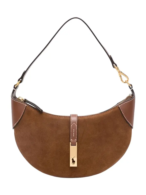 Polo Ralph Lauren Mini Polo Id Suede Shoulder Bag - Brown