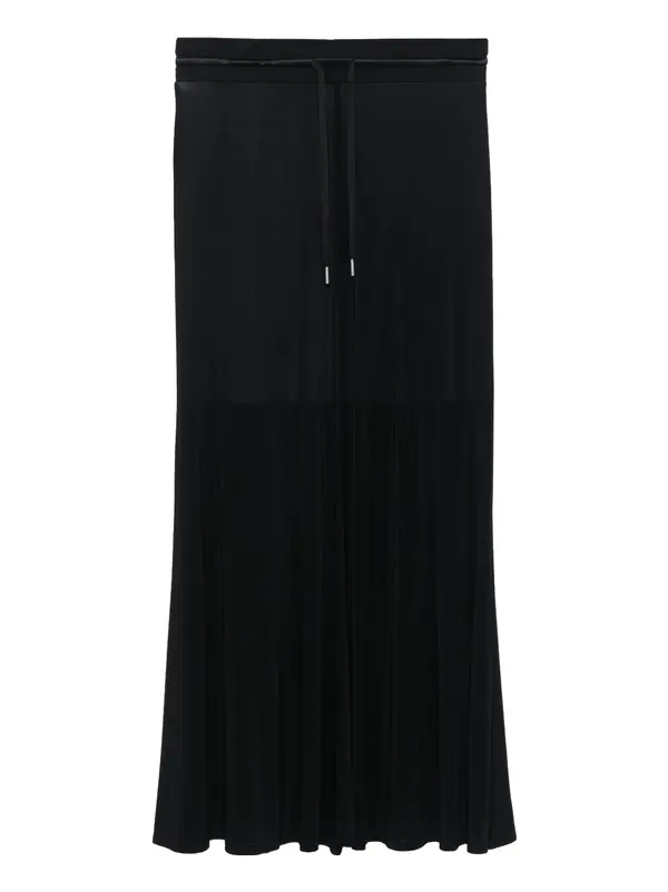 Helmut Lang Flared Midi Skirt - Black