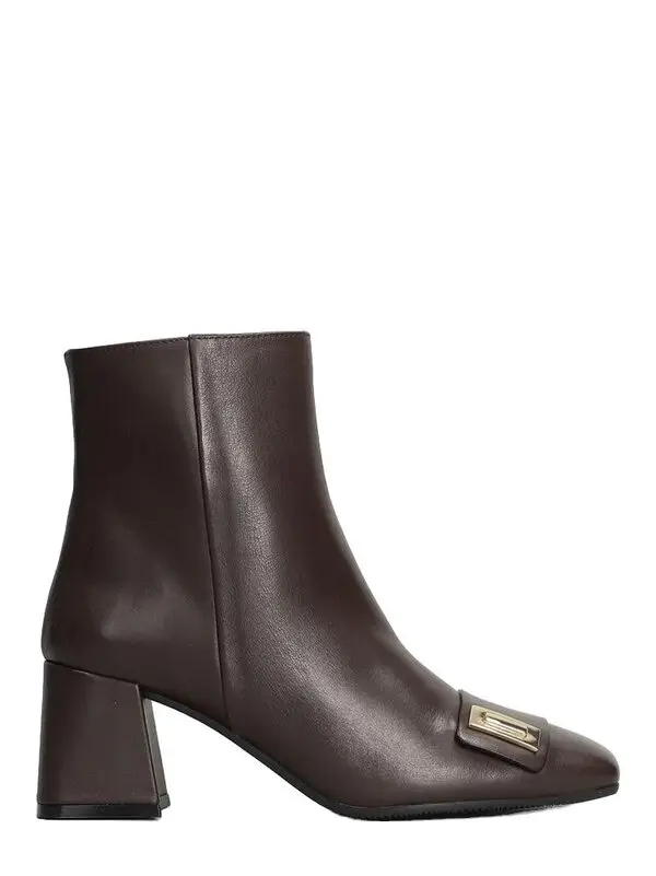 EVALUNA High-heel Ankle Boots - Brown