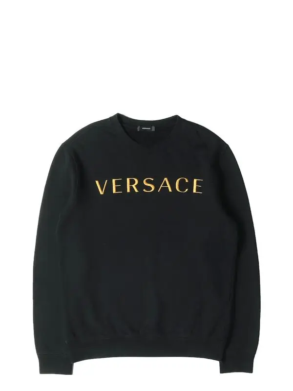 Versace Embroidered Logo Sweatshirt - Black