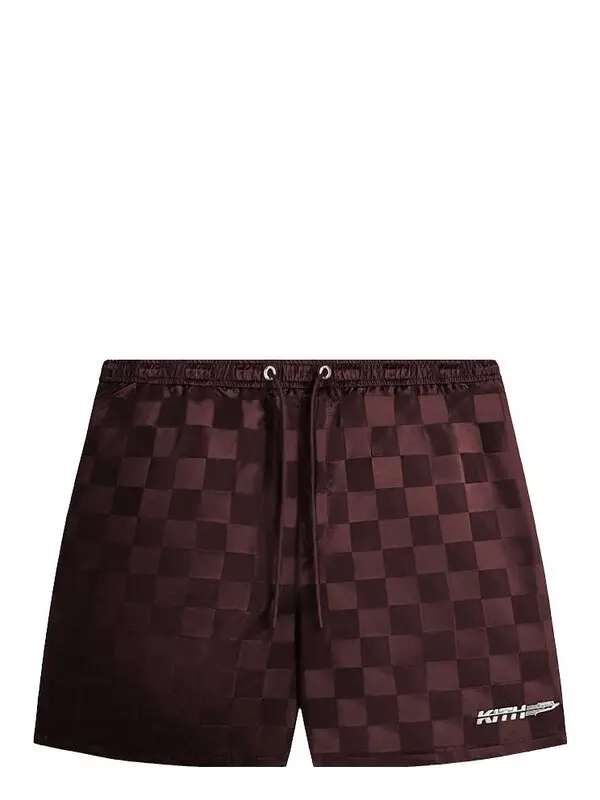 Kith Checkered Satin Collins Shorts - Rave