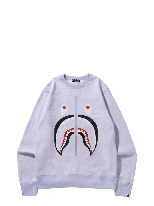 A BATHING APE Shark Crewneck - Grey