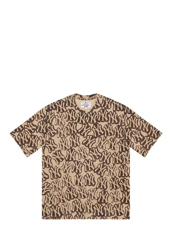 Supreme X New York Yankees Airbrush Short-sleeve Top 'clay - Tan