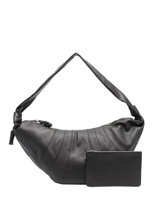 LEMAIRE Leather Large Croissant Bag - Black