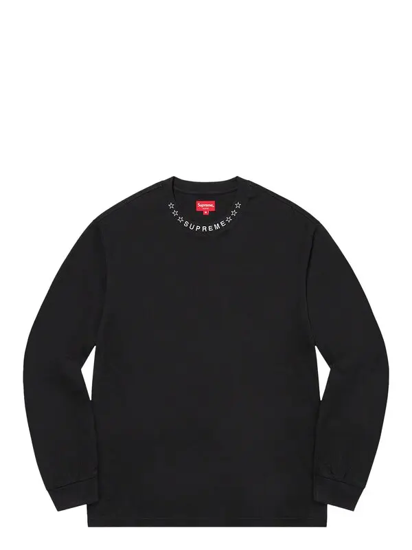 Supreme Stars Collar Top - Black