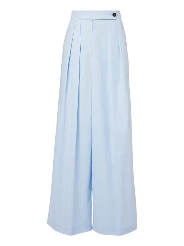 Dries Van Noten Cotton Wide-leg Pants - Blue